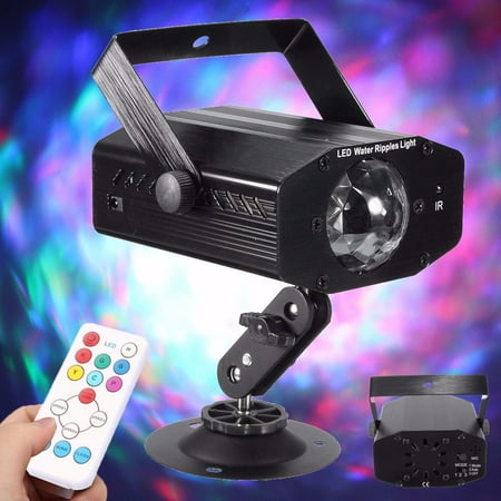 RGB 7 Color Laser Stage Light Projector Water Ripple Light Remote ...