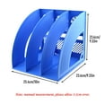 Sayeec 3 Compartment Desk File Organizer, Plastic Magazine Holder ...