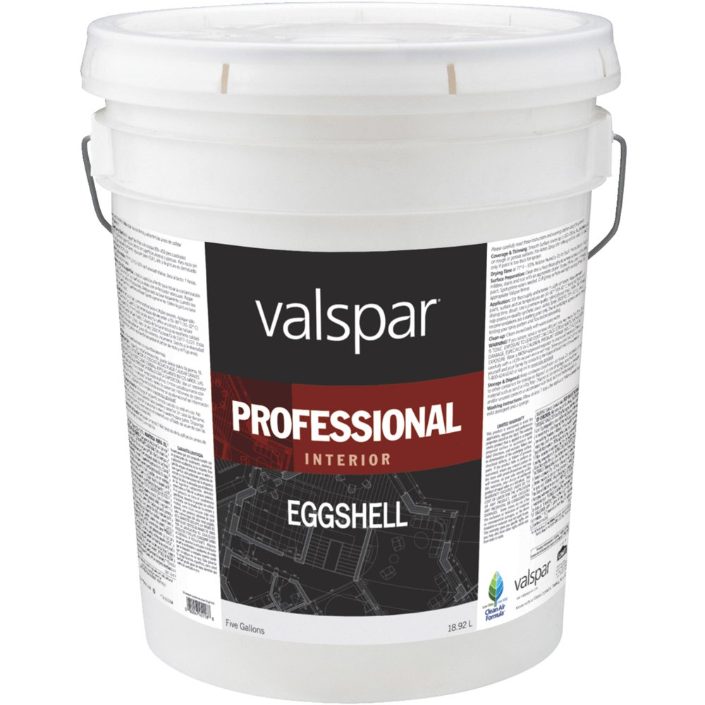 Valspar 11812 Professional Interior Latex Paint, Eggshell, Medium Base ...