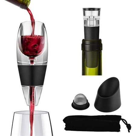 Wine Aerator Decanter Pourer with Vacuum Wine Stopper, Red Wine Air ...