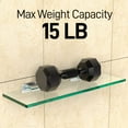 "Geekdigg Bathroom Glass Shelf, Adhesive Shower Wall Caddy, Rectangular ...