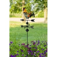 NUOLUX Weather Vane Wind Direction Indicator Decoration Rooster Model ...