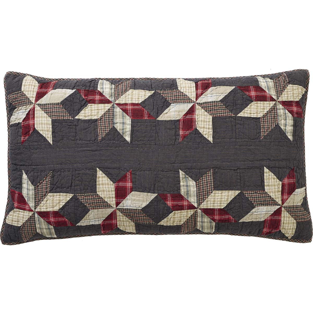 Navy Blue Primitive Bedding July Fourth Star Cotton Hand Quilted ...