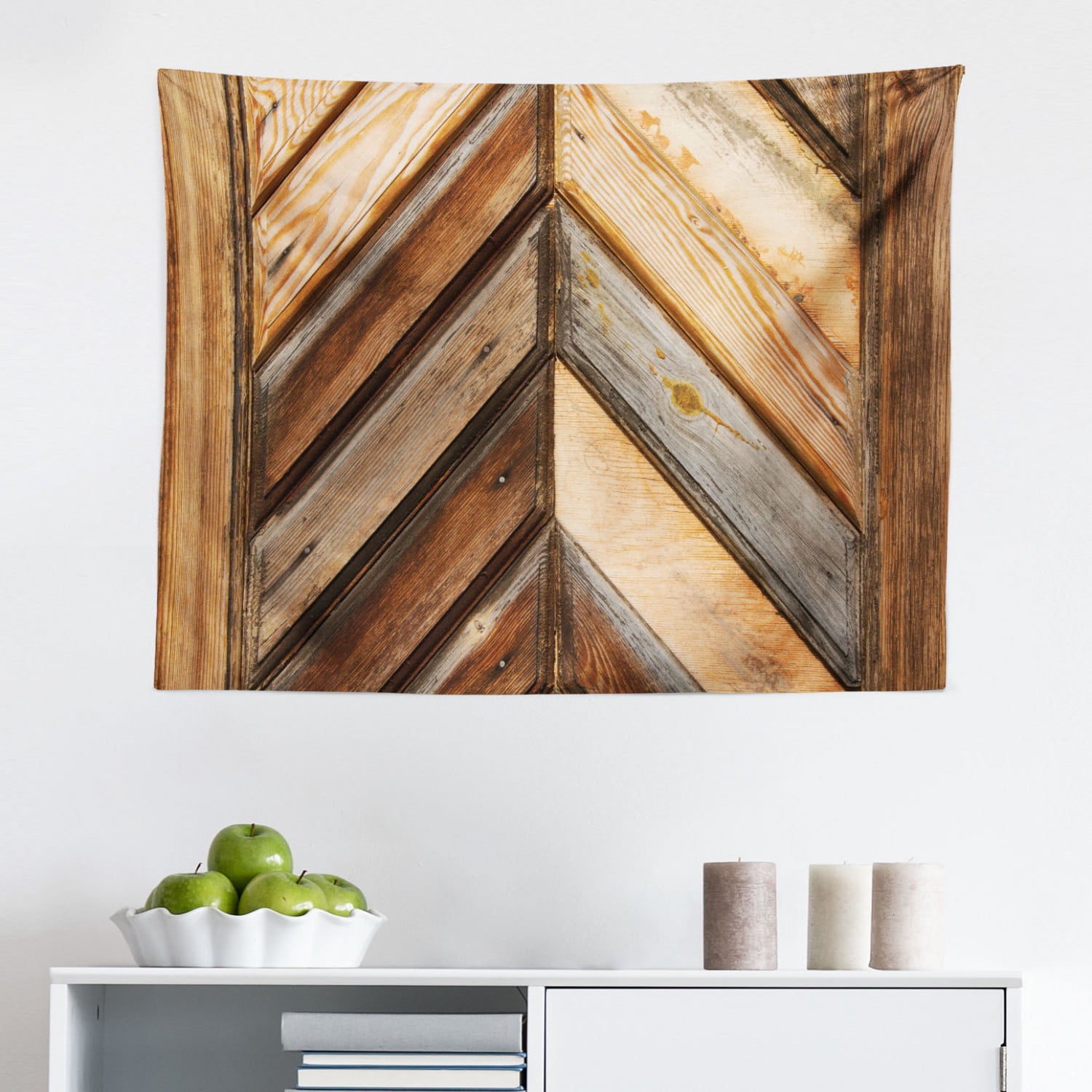 Rustic Tapestry, Bunch of Flowers Ranunculus on Wood Backdrop Rose ...