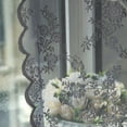 Voile Window Curtains, Sheer Lace Floral Window Curtain Panels, for ...