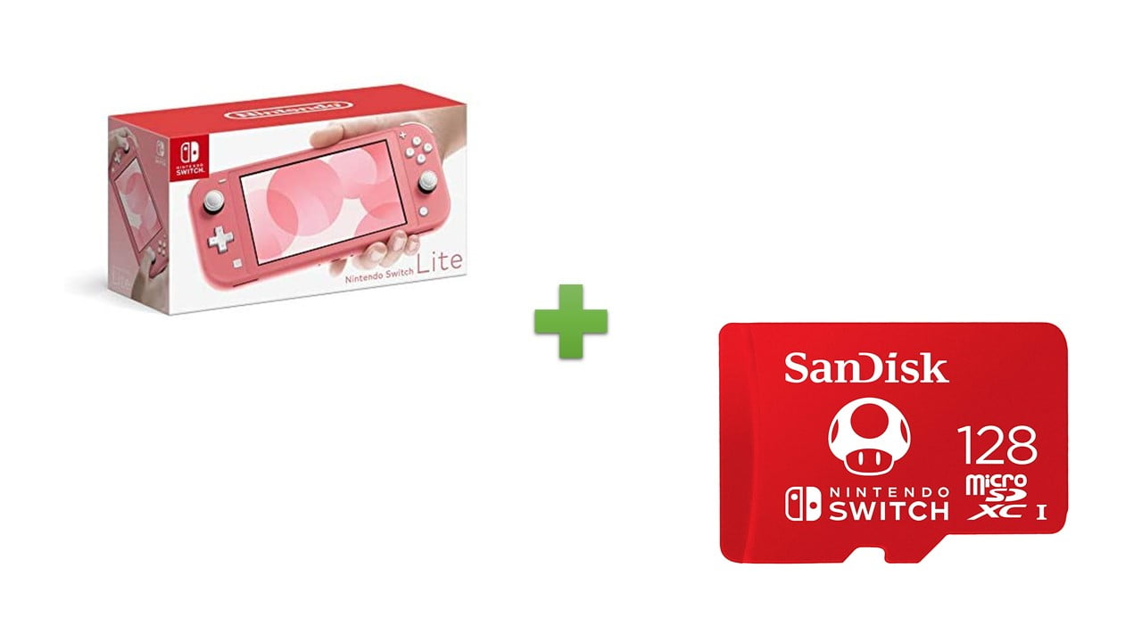 Consola Nintendo Switch Lite Rosa + Microsd 128GB Nintendo Switch ...