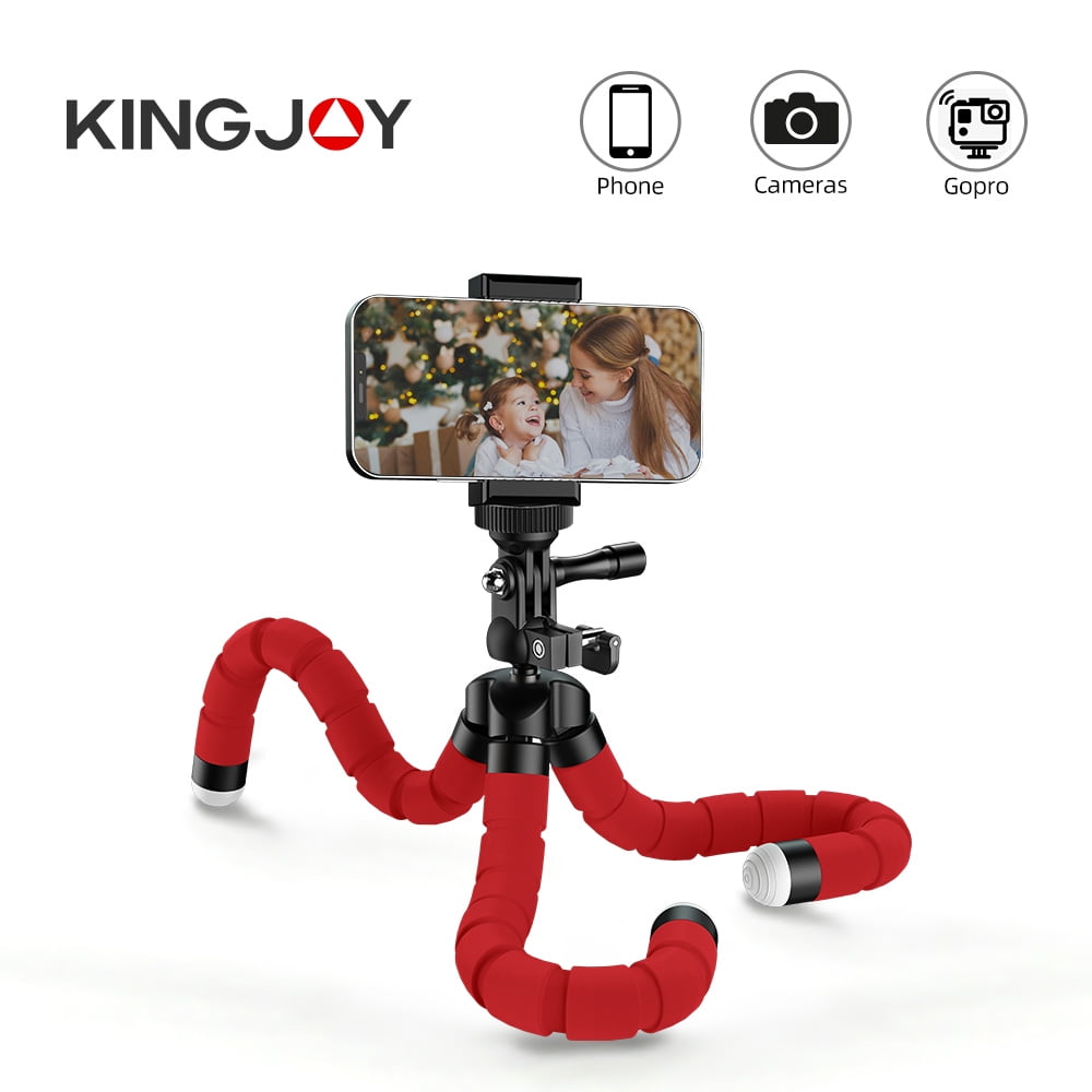 KINGJOY Flexible Tripod Mini Octopus Tripe Mobile Phone Holder with 1/4 ...