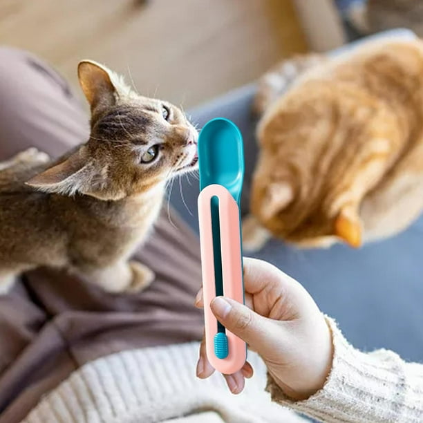 cat and dog Treats Feeding Spoon Cat Strip r Liquid Food Feeder ...