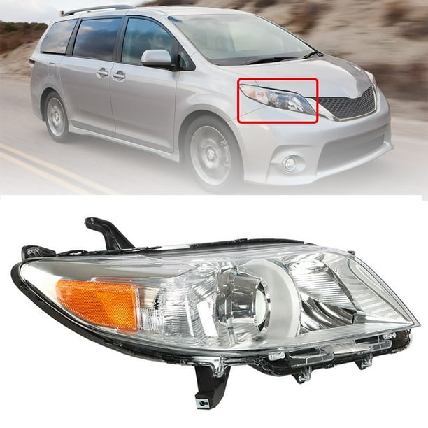 Labwork Headlights Assembly Black Chrome Halogen Headlamp Housing Fit ...