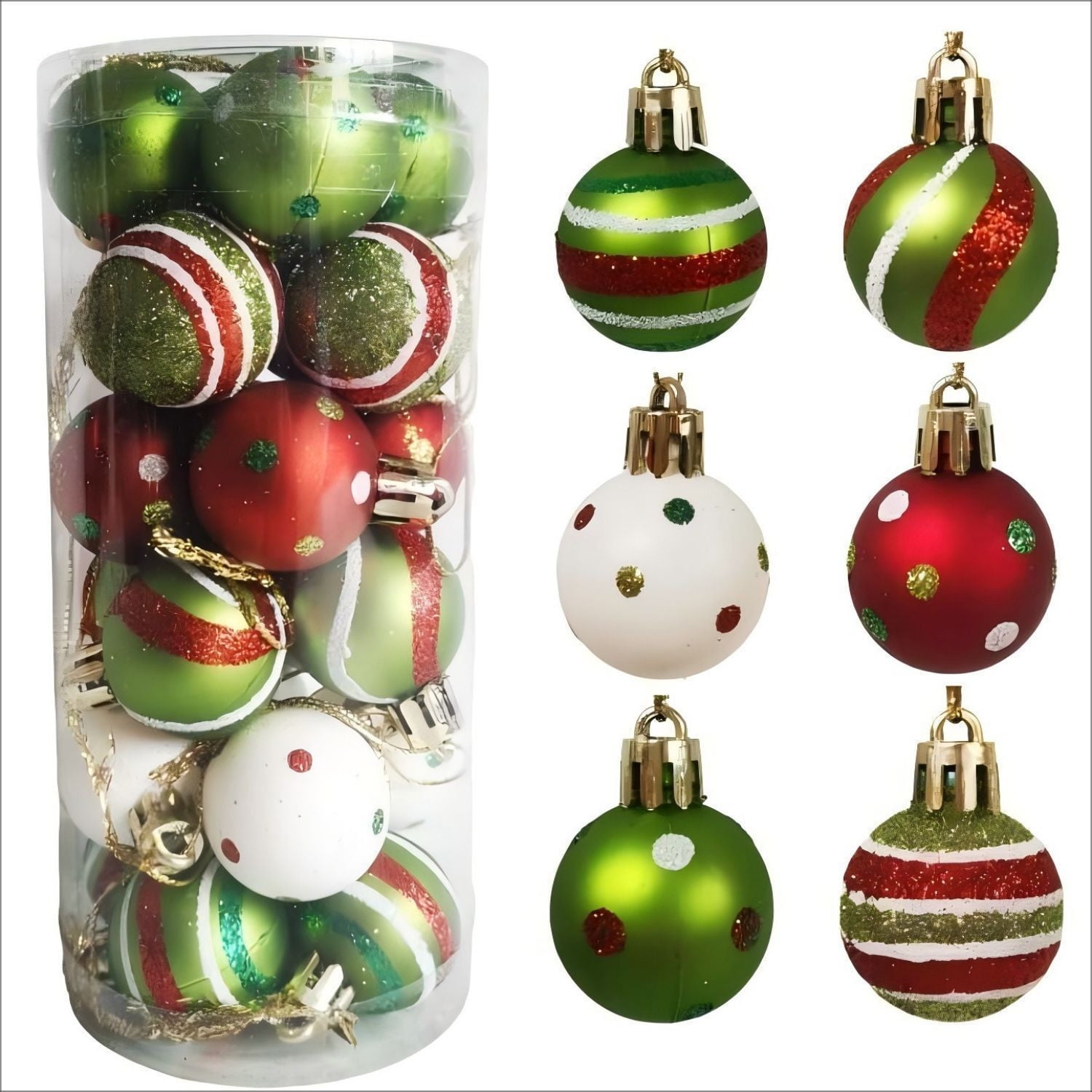 Click here for Unbranded Christmas Ornaments Set Matte Plastic Ch... prices