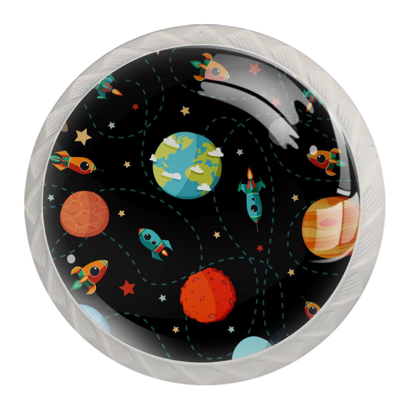 4 Pcs Rocket and Planet Knobs for Kitchen Cabinet Cupboard Dresser ...