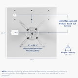 VIVO Universal White 2x2 ft Drop Ceiling Height Adjustable Projector ...