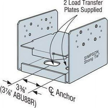 Simpson Strong Tie ABU66Z ZMAX Galvanized 12-Gauge 6x6 Adjustable Post ...