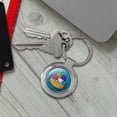 Cat In Yarn Basket Keychain Classy Round Chrome Plated Metal - Walmart.com