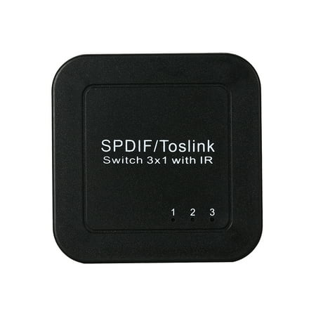 SPDIF Optical Audio Switcher with Remote Control Digital TOSLINK Switch ...