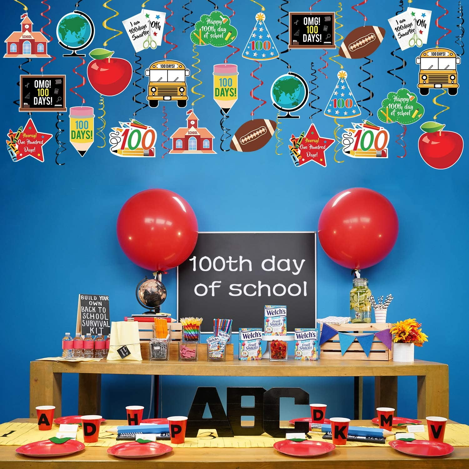 Party Supplies Paper & Party Supplies Set of 40 100 Days 2021-100th Day ...