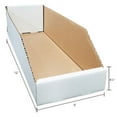 Global Industrial Open Top Corrugated Bin Box, 6"W x 12"D x 4-1/2"H ...