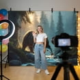 Bear Fishing Backdrops for Photography, Forest Stream Animals Pattern ...