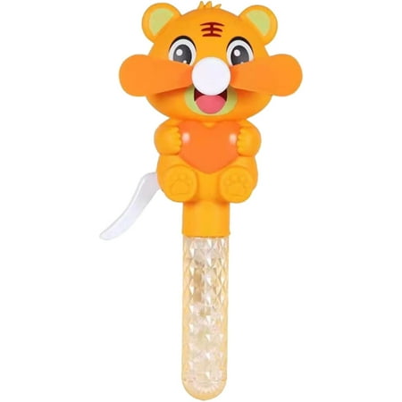 Bubble Blower Fan Convenient Easy to Grip Cartoon Tiger Handheld Bubble ...