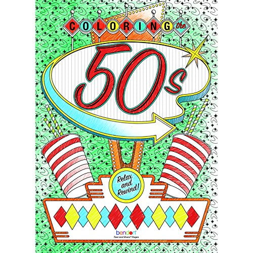 Pre-Owned Bendon 12335 The 50's Advanced Coloring Book, 9781505041200 ...