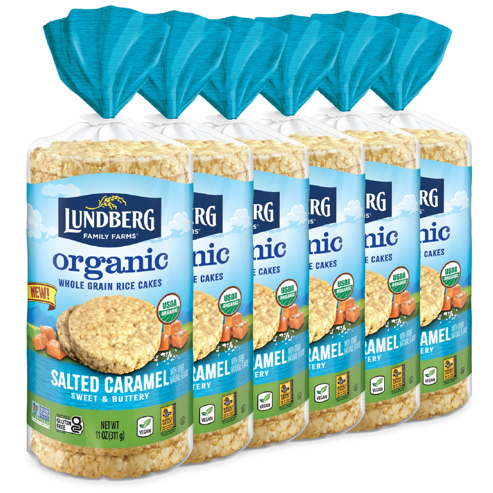 Lundberg Family Farms Organic Salted Caramel Rice Cakes (6 count ...