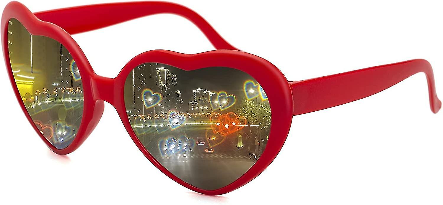Heart Sunglasses For Women Men Festival Party Rave Light Changing Heart ...