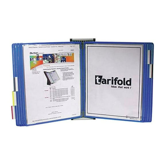 Tarifold PRO Wall Display Unit with 10 Display Pockets, Black - 20 ...