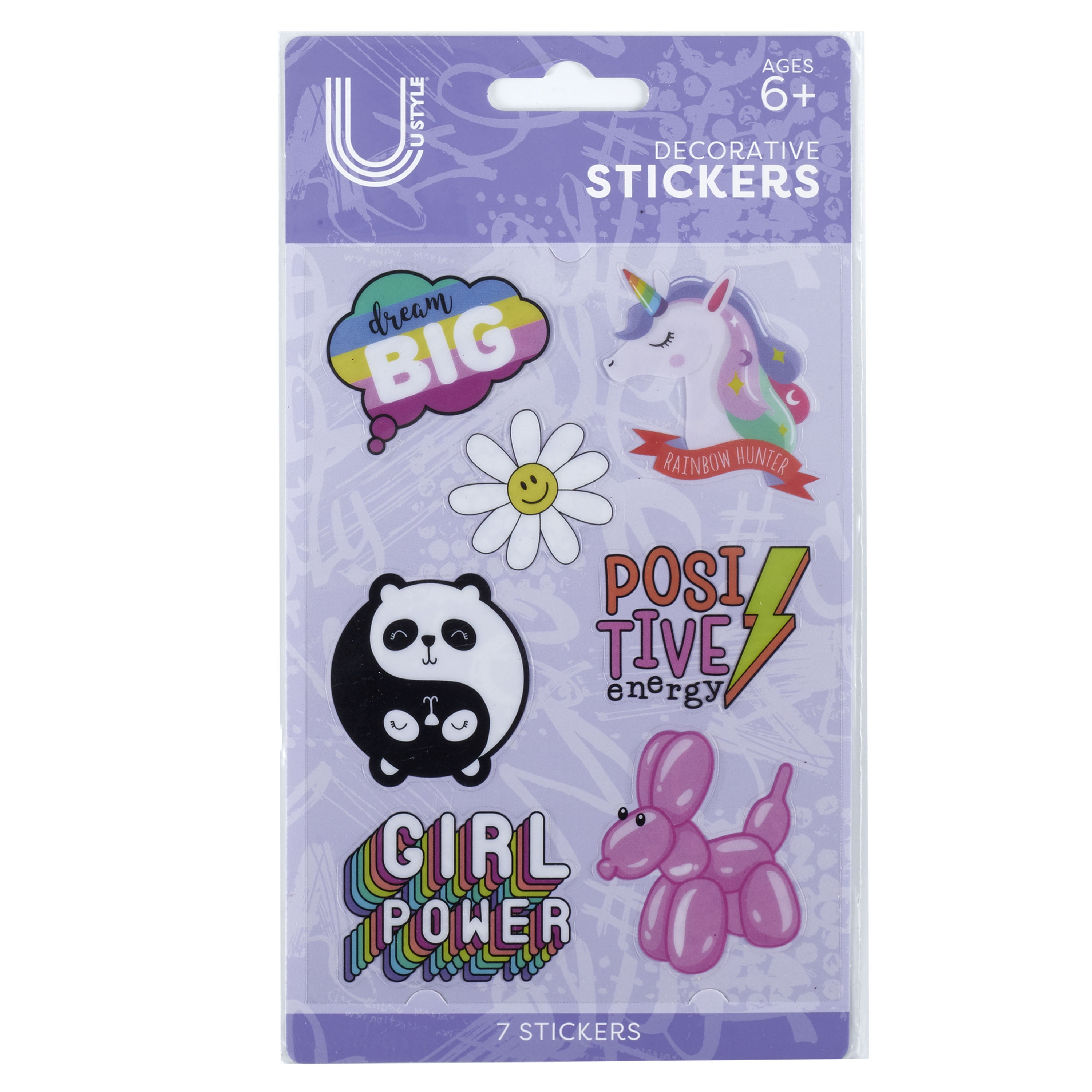 U Style Decorative Stickers, 7 Pieces, Unicorn - Walmart.com