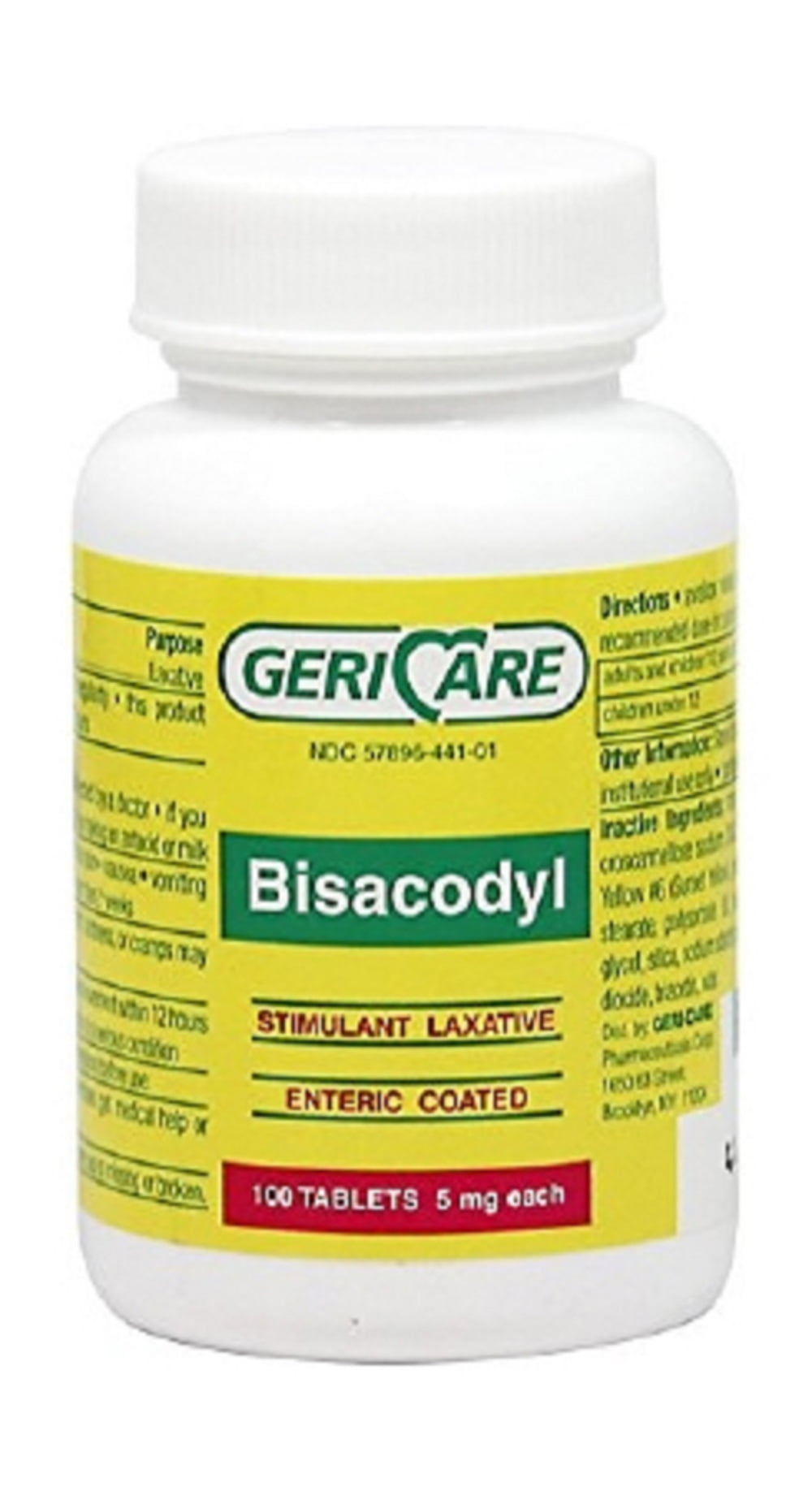 GeriCare - Laxative - Tablet - 1000 per Bottle - 5 mg Strength ...