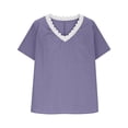 Blczomt Tops for Women Trendy Summer Purple Cute Dressy T Shirt Summer ...