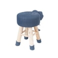 Animal Shaped Accent Stool Premium Polyester Upholstered Pine Wood ...