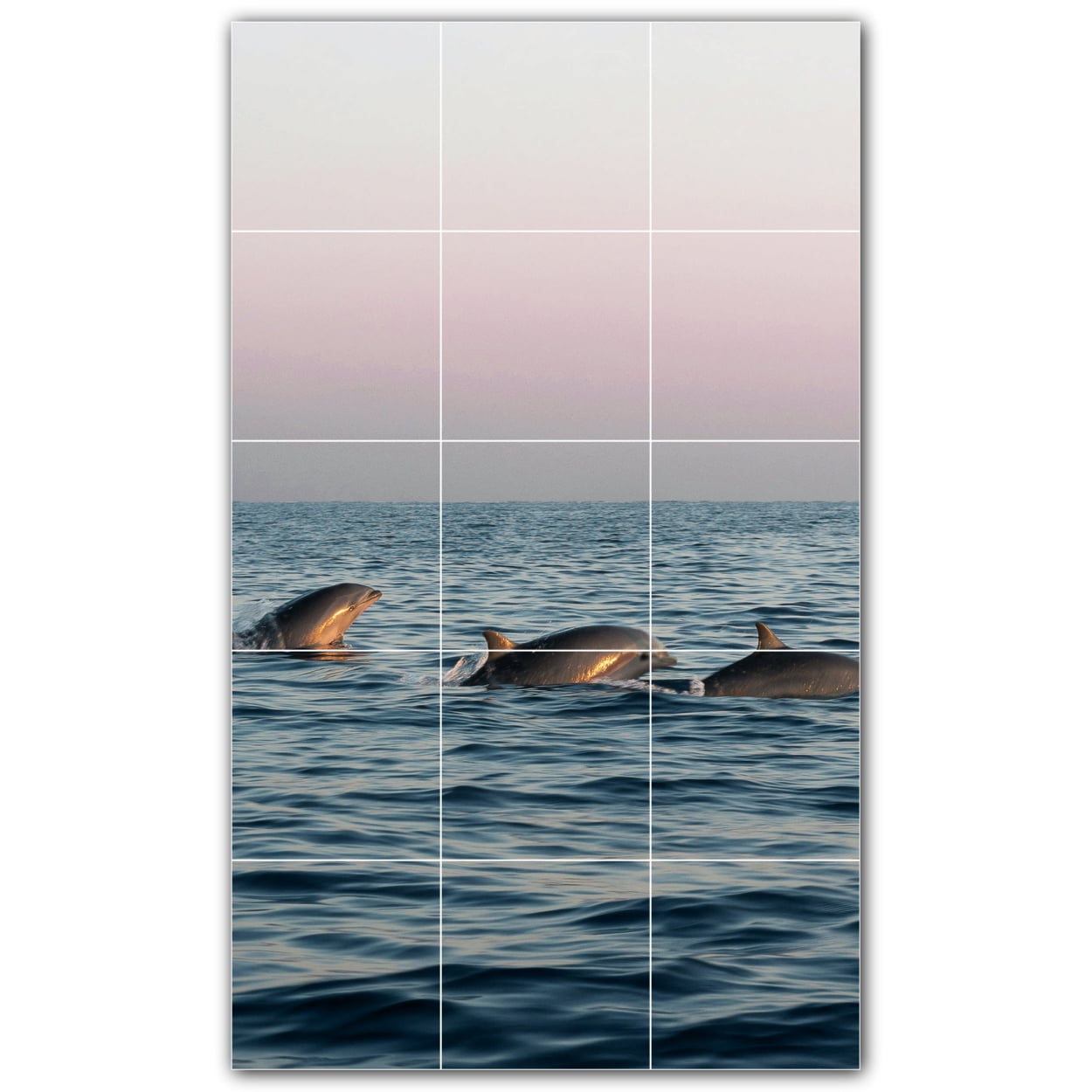 Picture-Tiles.com: Dolphin Ceramic Tile Wall Mural WAL500517-35M. 18"W ...