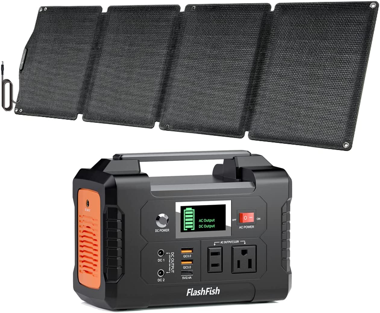Flashfish 200W Solar Generator+60W Solar Panel included, Waterproof ...