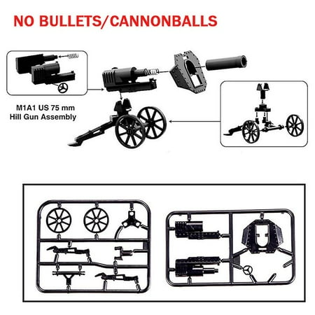 Moc Ww2 Heavy Machine Gun Blocks Swat Military Soldiers Weapons ...