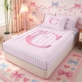 Meiyoeat Charming Bow Letter C Zipper Full Size Comforter Sets with ...