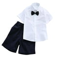 ATOGUTA Boys Summer Outfits Short Sleeve Collar Button Down School ...