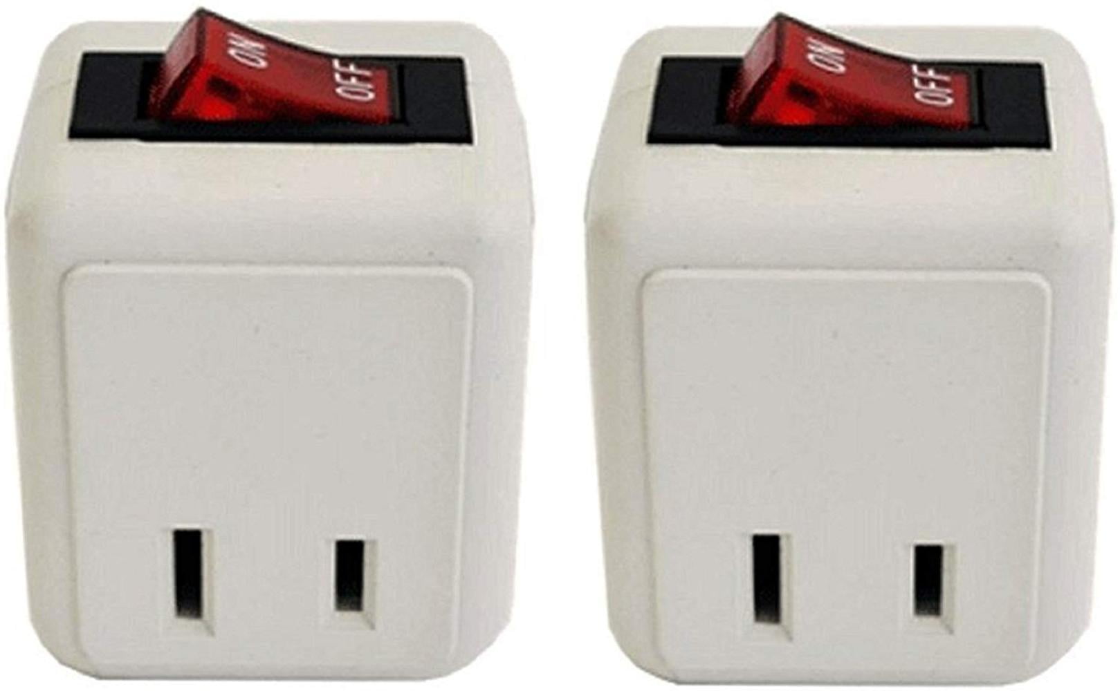 2pc UL WALL TAP SWITCH Outlet Plug Turn On/Off Power Without Unplugging ...