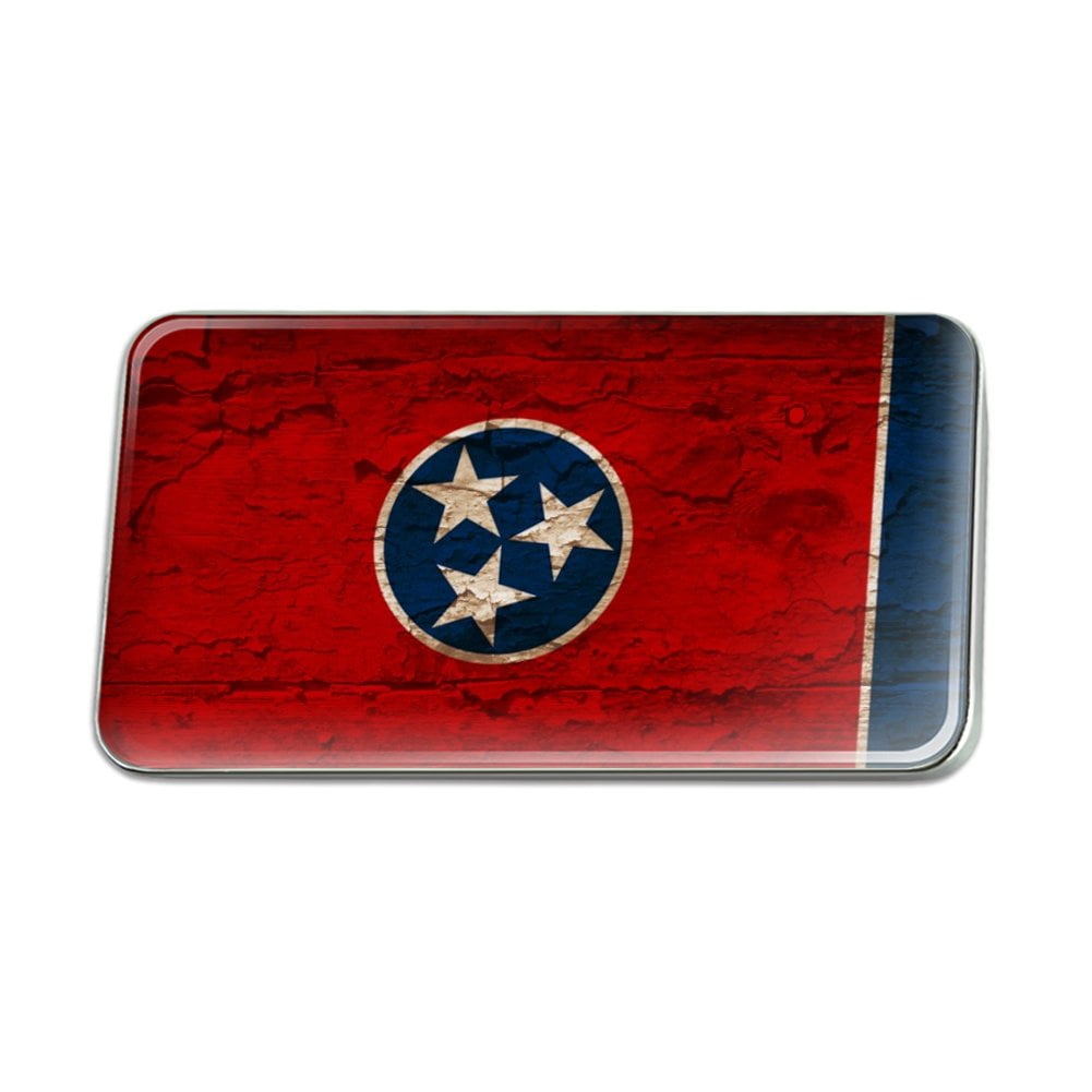Rustic Distressed Tennessee State Flag Metal Rectangle Lapel Hat Pin ...