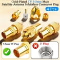 9.5 TV plug solderless connector gold plated satellite TV 9.5 male ...