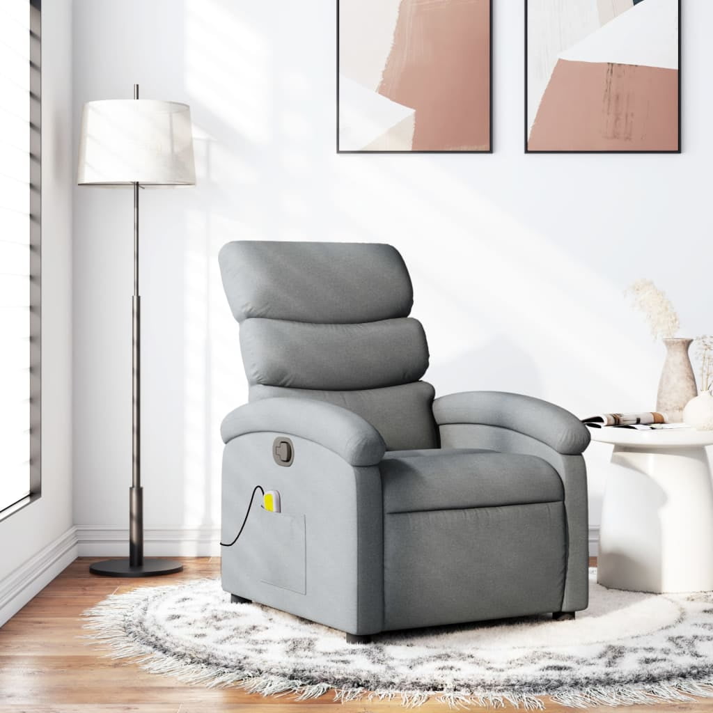 Click here for Vidaxl Massage Recliner Chair Light Grey Fabric prices