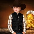 Bainana Boys Western Style Vest Kids Sleeveless Button Down Tops Child ...