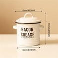 BMYJ Non Stick Enamel Cup Cooking Oil Container with Lid, Grease Pot ...