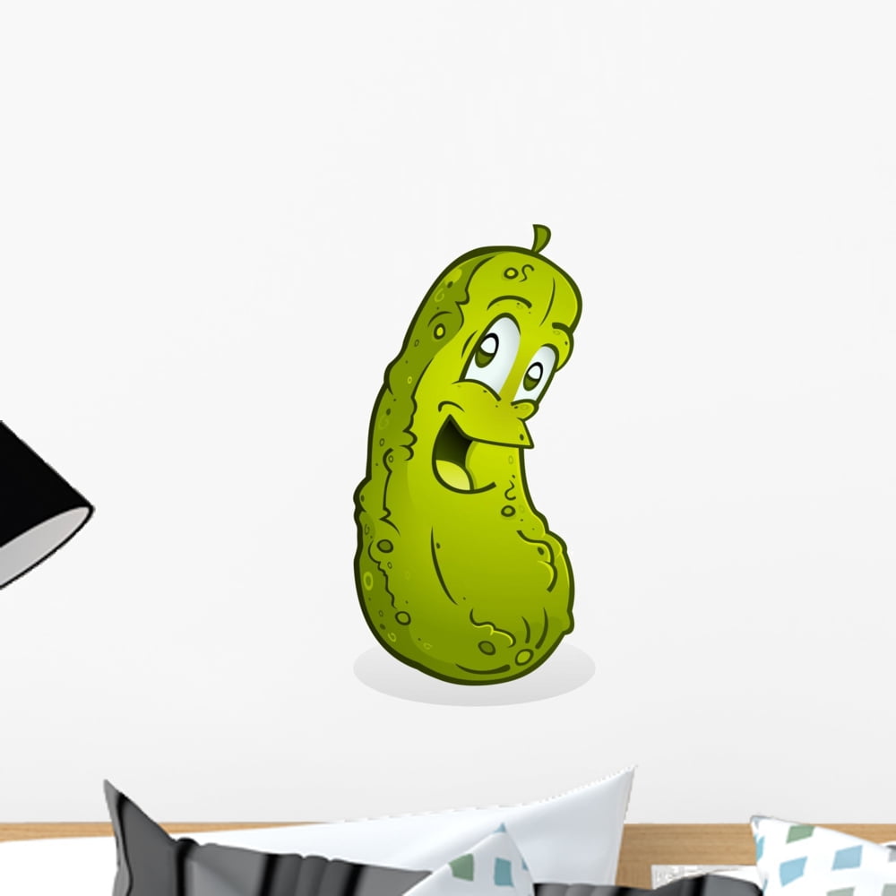 Smiling Pickle Wall Decal by Wallmonkeys Peel and Stick Graphic (18 in ...