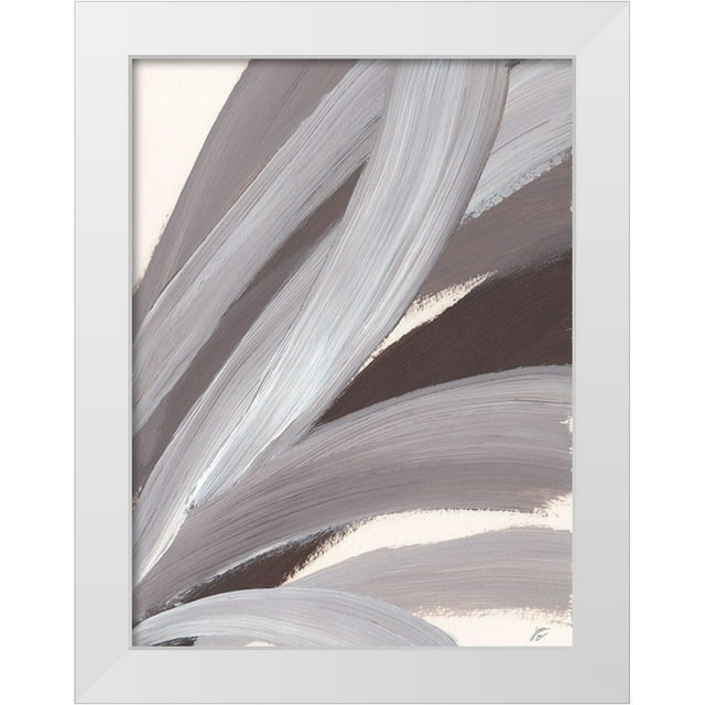 Lee, Judson 12x14 White Modern Wood Framed Museum Art Print Titled - Brush Stroke Up - Walmart.com