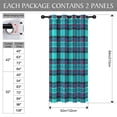 Blue and Pink Checkered Pattern Blackout Curtains,Triple Weaved Fabric ...