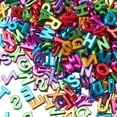 130g Opaque Acrylic Beads Letter Mixed Color 12.5x4.5-12x5mm Hole ...