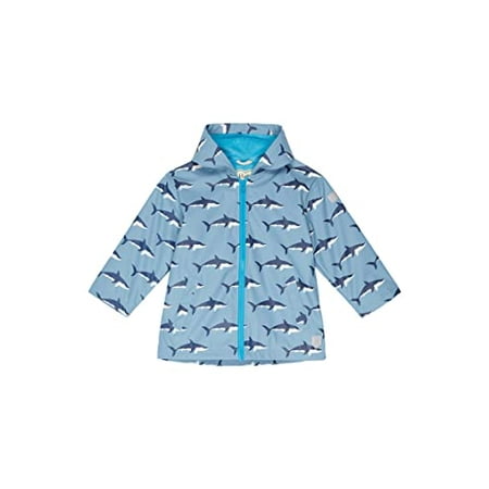 Boys' Zip Up Splash Jacket, Color Changing Swimming Sharks, 6 Years ...