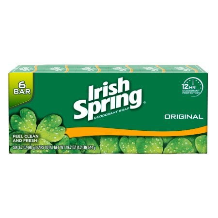 IRISH SPRING Bar Soap 6count 104.8g Original 12/Pack - Walmart.ca