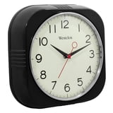 Westclox 1950's Retro Analog QA Wall Clock, 9.5 inches, Black Model ...