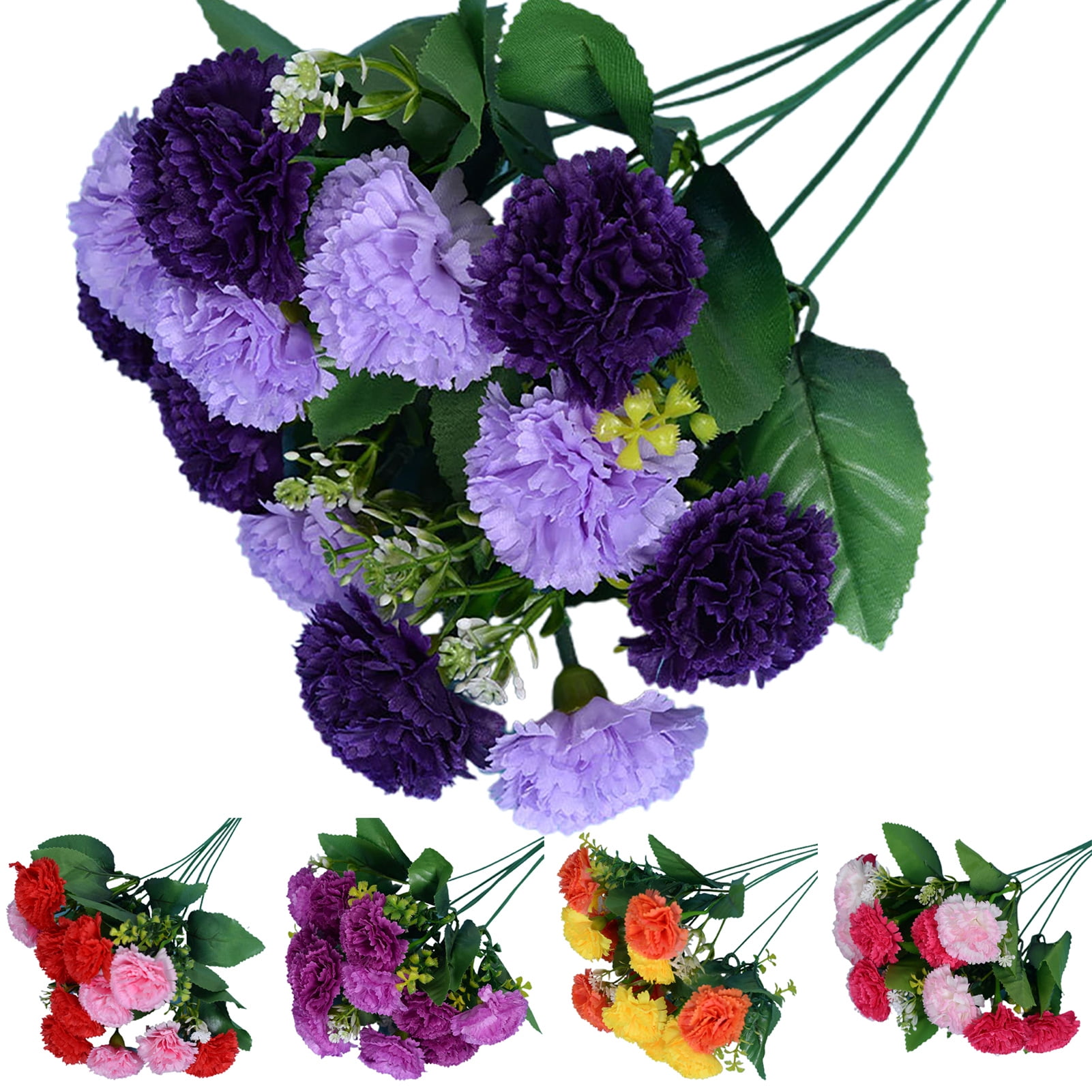 Fake Flower Imitation Carnation Imitation Lilac Bunch of Silk Flowers ...
